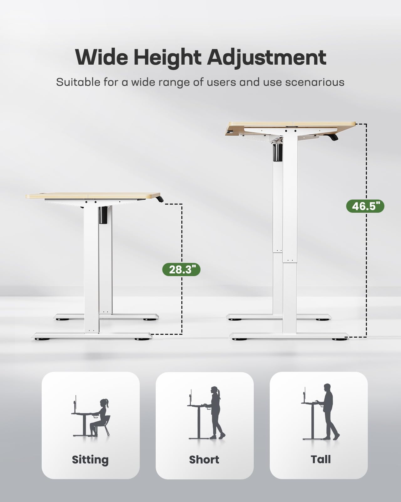 Snapklik.com : Marsail Electric Standing Desk,Adjustable Height Stand ...