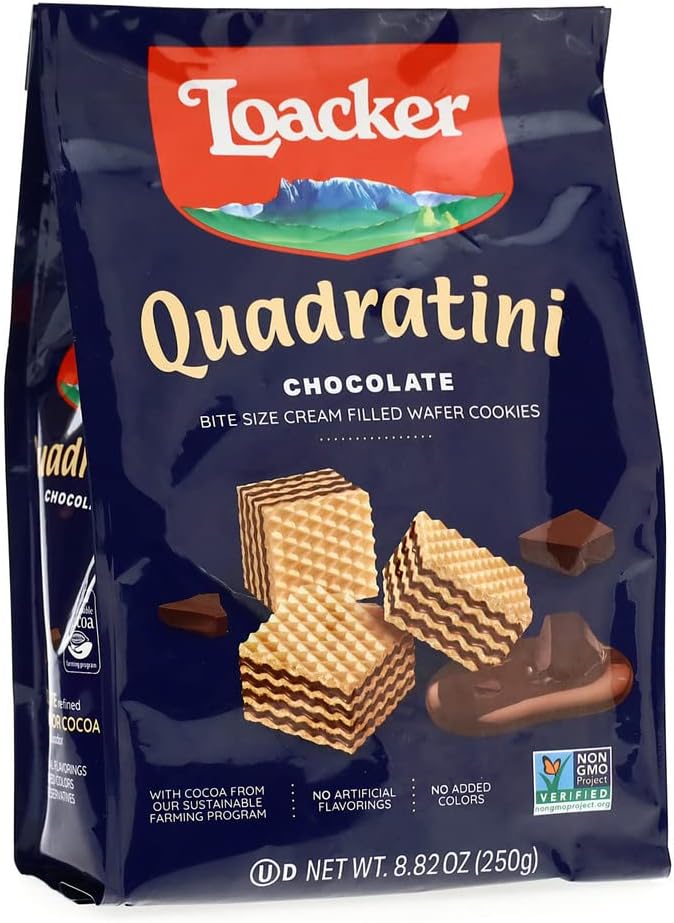 Amazon.com: Loacker Quadratini Bite-Size Wafer Cookies Variety Pack ...