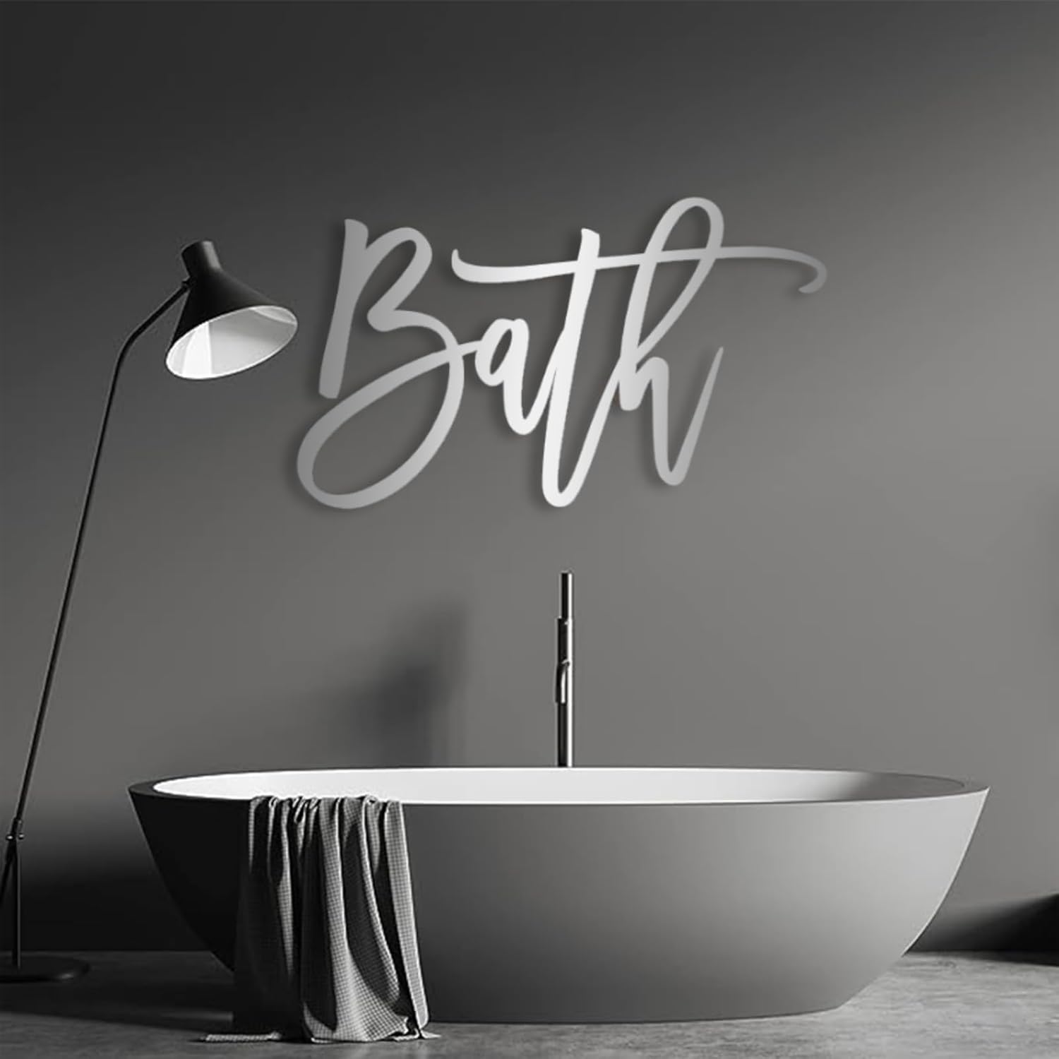 Amazon.com: Aportif Bath Metal Word Sign, Words Wall Decor, Metal ...