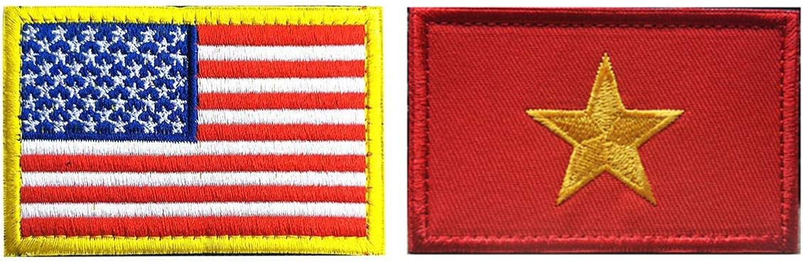 Amazon.com: US Flag Vietnamese Flag Patch, Antrix 2 Pack American Flag Vietnam Flag Patch ...