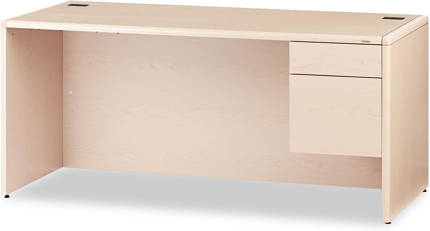 Amazon.com : HON 10700 Series "L" Desk, 3/4-Height Right Pedestal, 66w ...