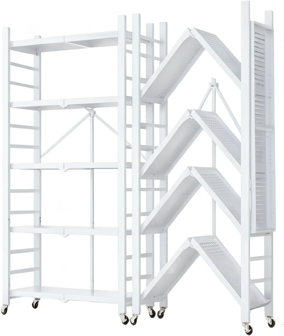 Amazon.com: Minitotal Foldable Storage Shelf with Wheels - Metal ...