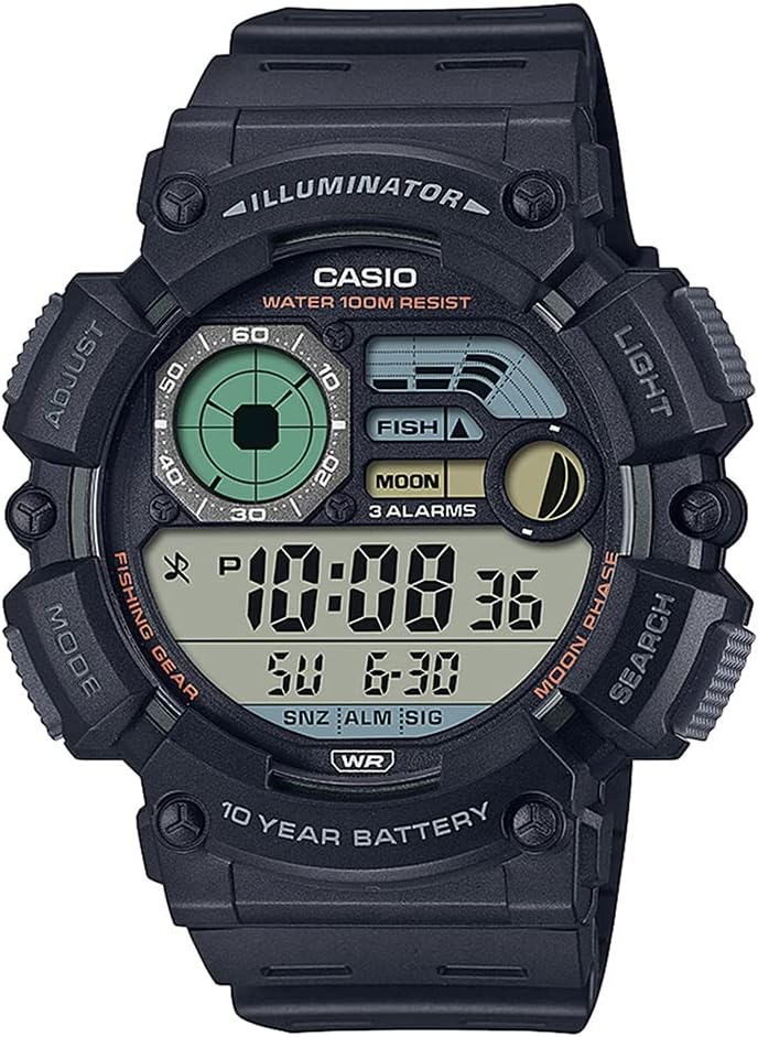 Casio Resin Digital Black Dial Unisex Watch-Ws-1500H-1Avdf, Black Band : Amazon.in: Watches