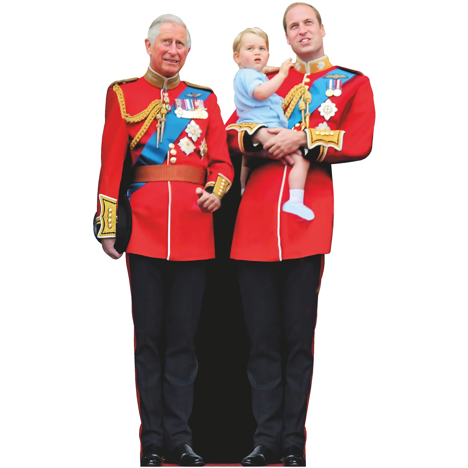 Snapklik.com : H10527 Prince King Charles And William And Son Cardboard ...