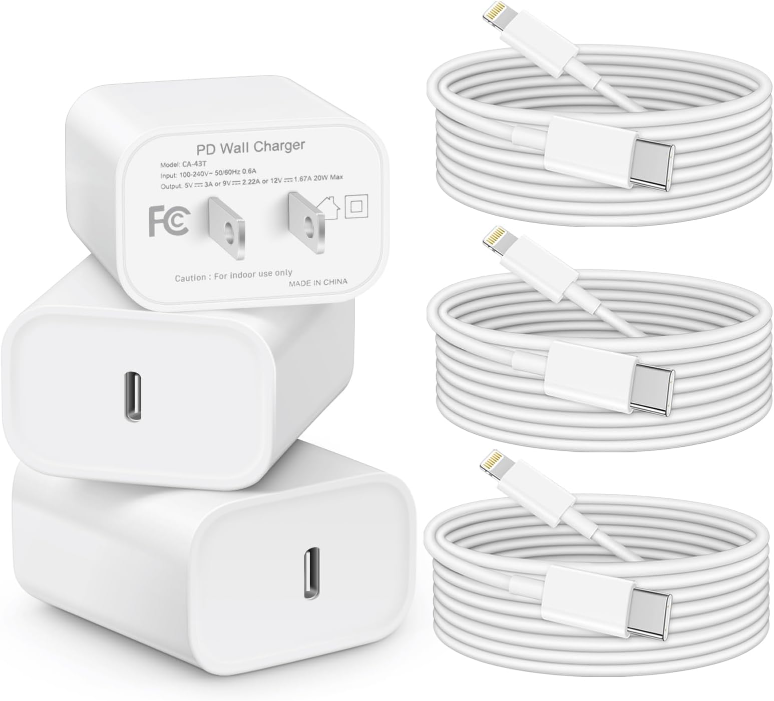 Amazon.com: for iPhone Charger Fast Charging, [MFi Certified] 20W USB C ...