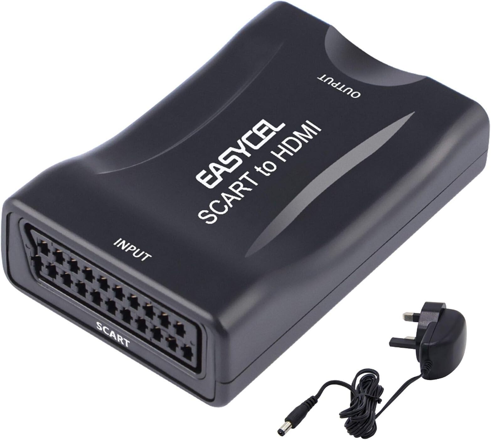 EASYCEL Scart to HDMI Adapter With UK Power Plug, HDMI Out Converter ...