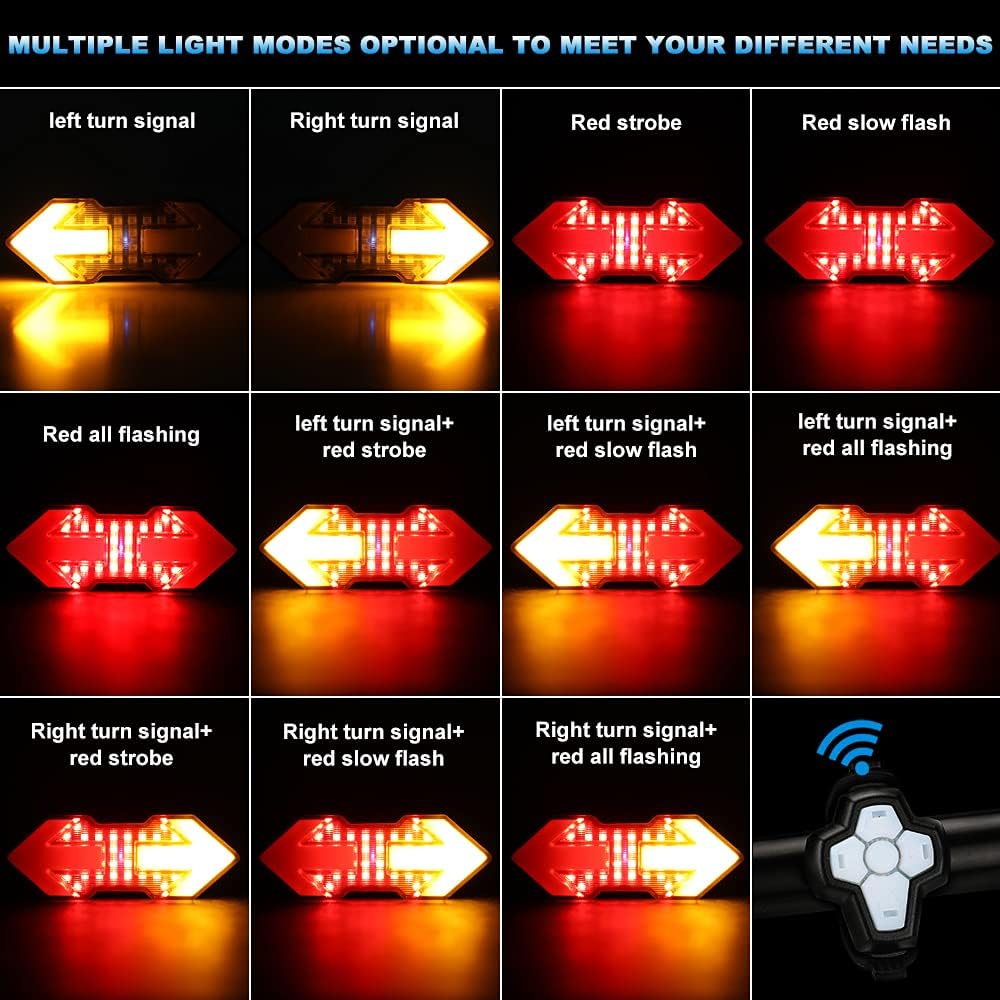 Brynnl 5 Modes Riding Signal Light Wireless Bicycle Remote Control ...