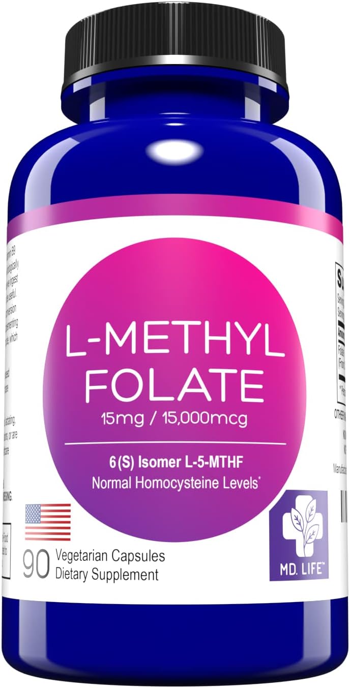 Amazon.com: MD Life L Methylfolate 15mg - Professional-Grade Active ...