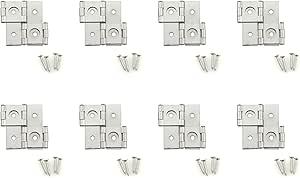 Maxmoral 8PCS 47x45MM Iron Cabinet Hinge Silver White Vintage Style ...