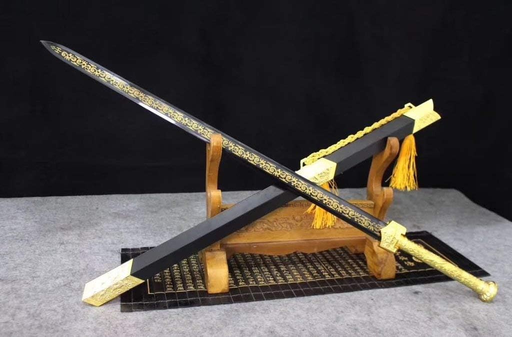 Amazon.com : Lin Sword,Han jian,Handmade,High Carbon Steel Etch Blade ...