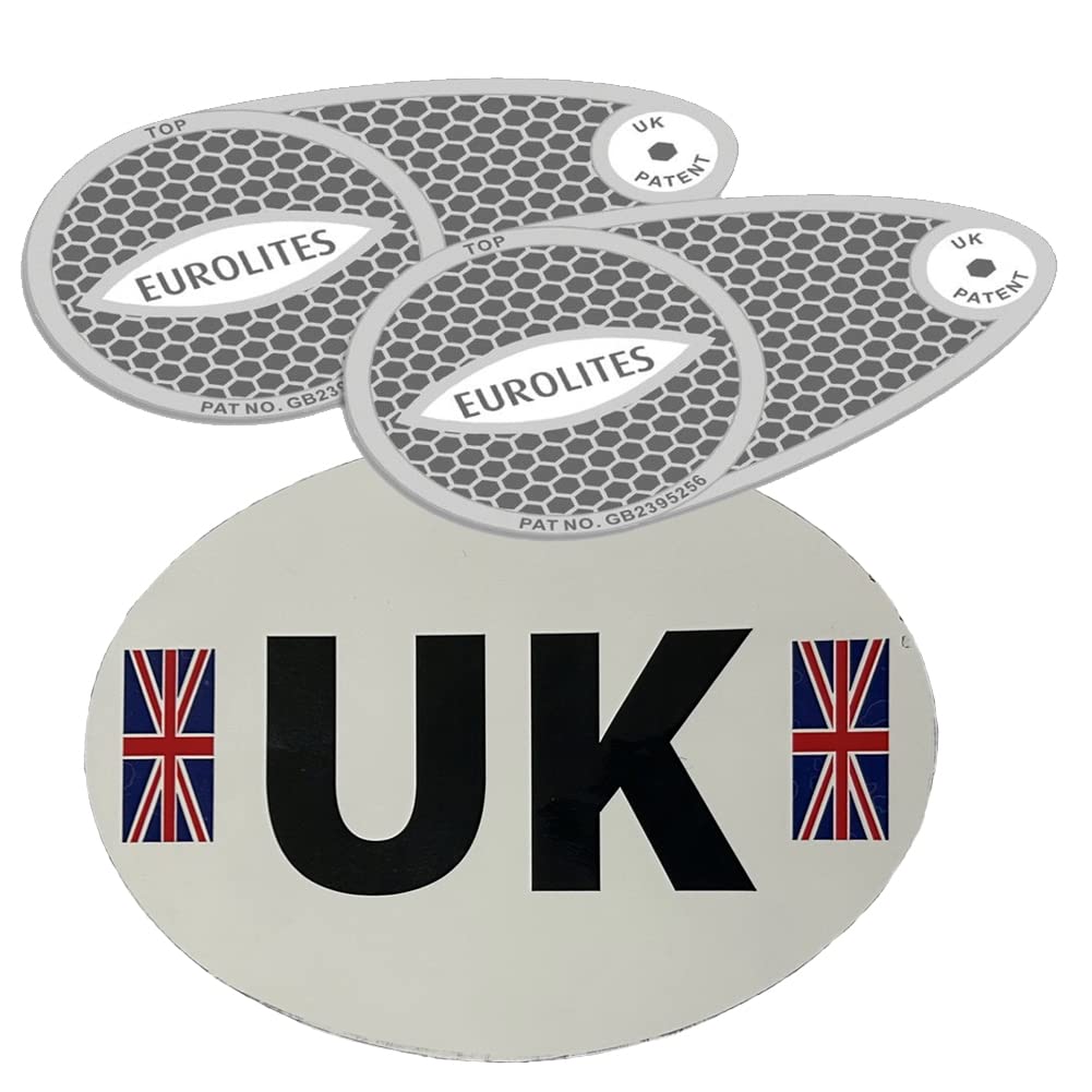 Eurolites Headlight Deflectors & UK Car Sticker : Amazon.co.uk: Automotive