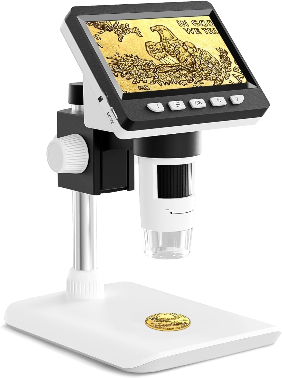 Amazon.co.jp: CIMELR Digital Microscope, 4.3 inches, Coin Microscope ...