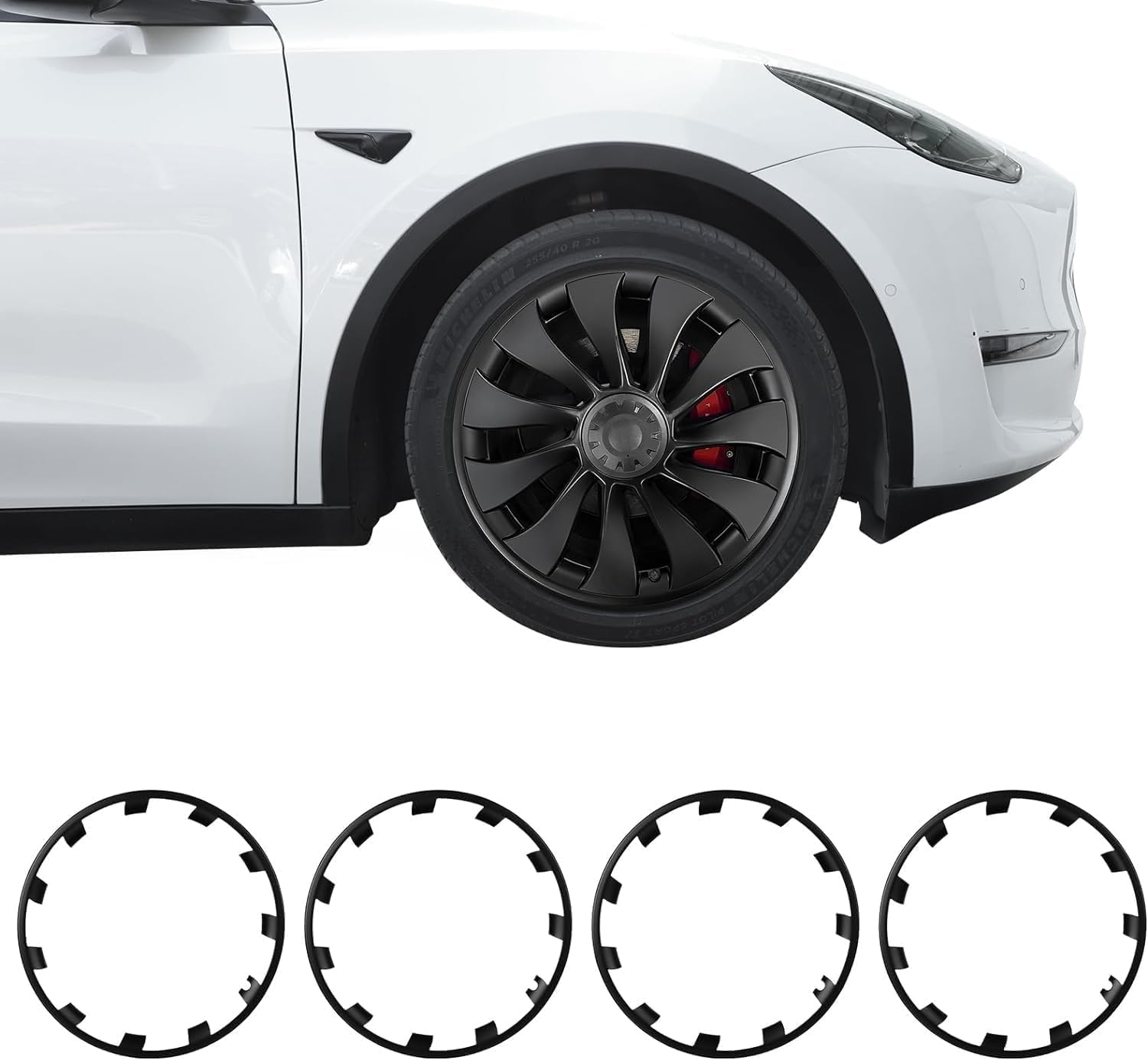 Amazon.com: BASENOR Tesla Model Y 21 Inch Wheel Rim Protector ABS Rim ...