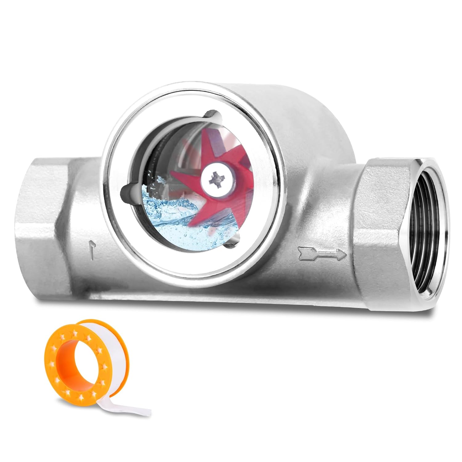 Epidioxi 1" NPT Water Flow Indicator Flow Meter Indicator with Tape ...