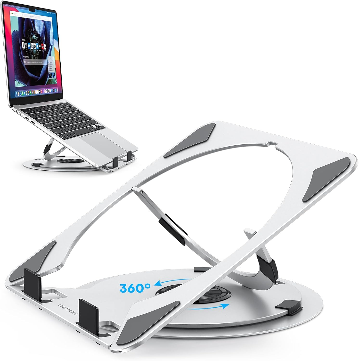 Amazon.com: OMOTON Portable Laptop Stand for Desk, Ergonomic Computer ...