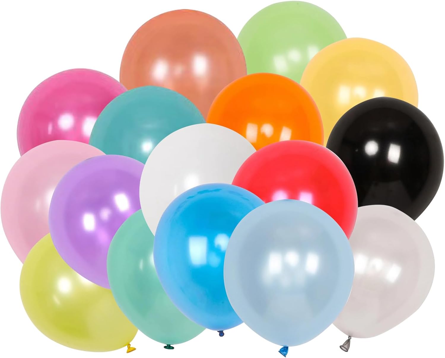 Amazon.com: AHYCS Latex Balloons, 100 PCS Round Rainbow Helium Balloons ...