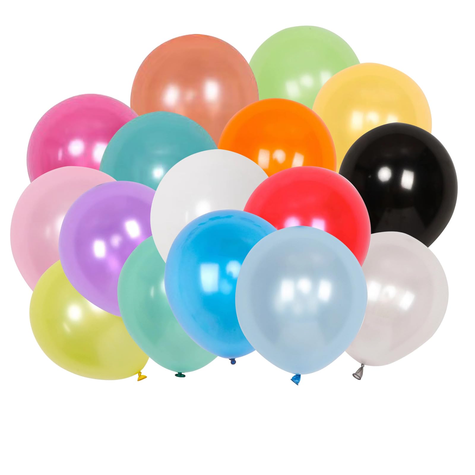 Globos De Colores Brillantes Y Relucientes Negro Y Plateado 3 Globos