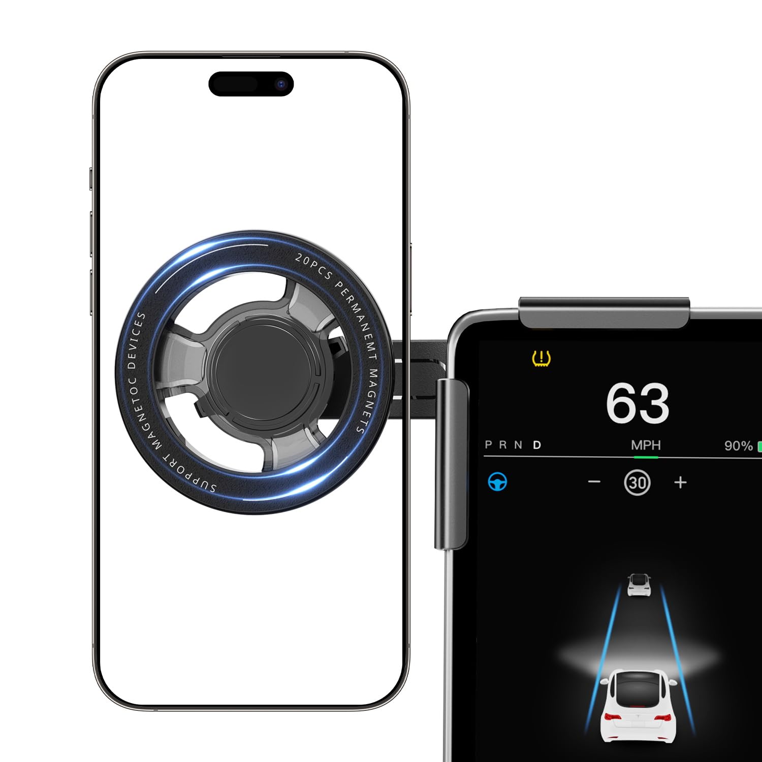 Amazon.com: Anatec 2025 Upgrade Tesla Phone Mount, Magnet Phone Holder ...