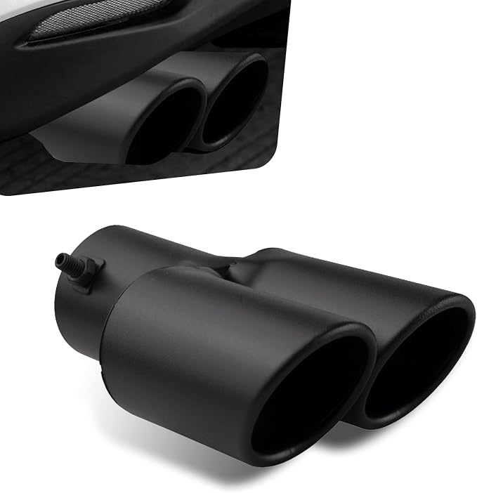 Amazon.com: Hugwits Car Exhaust Tips, Stainless Steel Dual Outlet ...