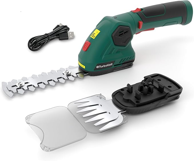 Amazon.com : 2 in 1 Cordless Hedge Trimmer & Grass Shear, 8v Small ...