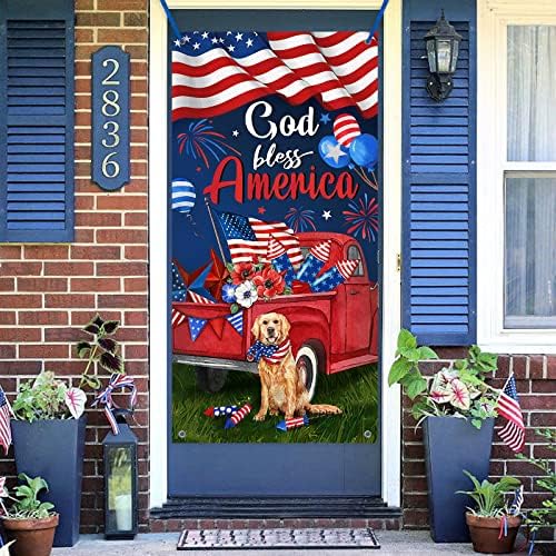 Amazon.com: 4th of July Banner Decoration - Happy 4th of July Door ...