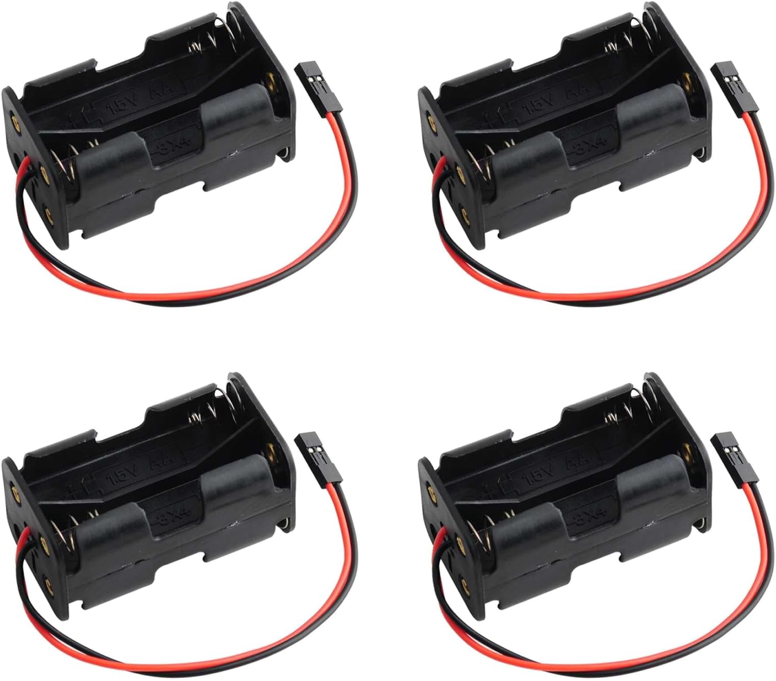 Amazon.com: Geekstory 4 Cell 6V AA Battery Holder Case with JR ...