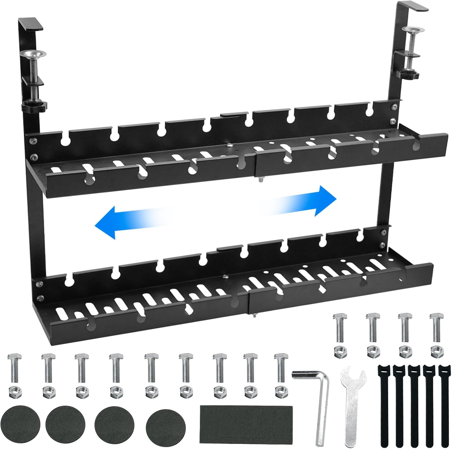 Amazon.com: Voneta Iron 2-Layer Retractable Cable Management Tray ...