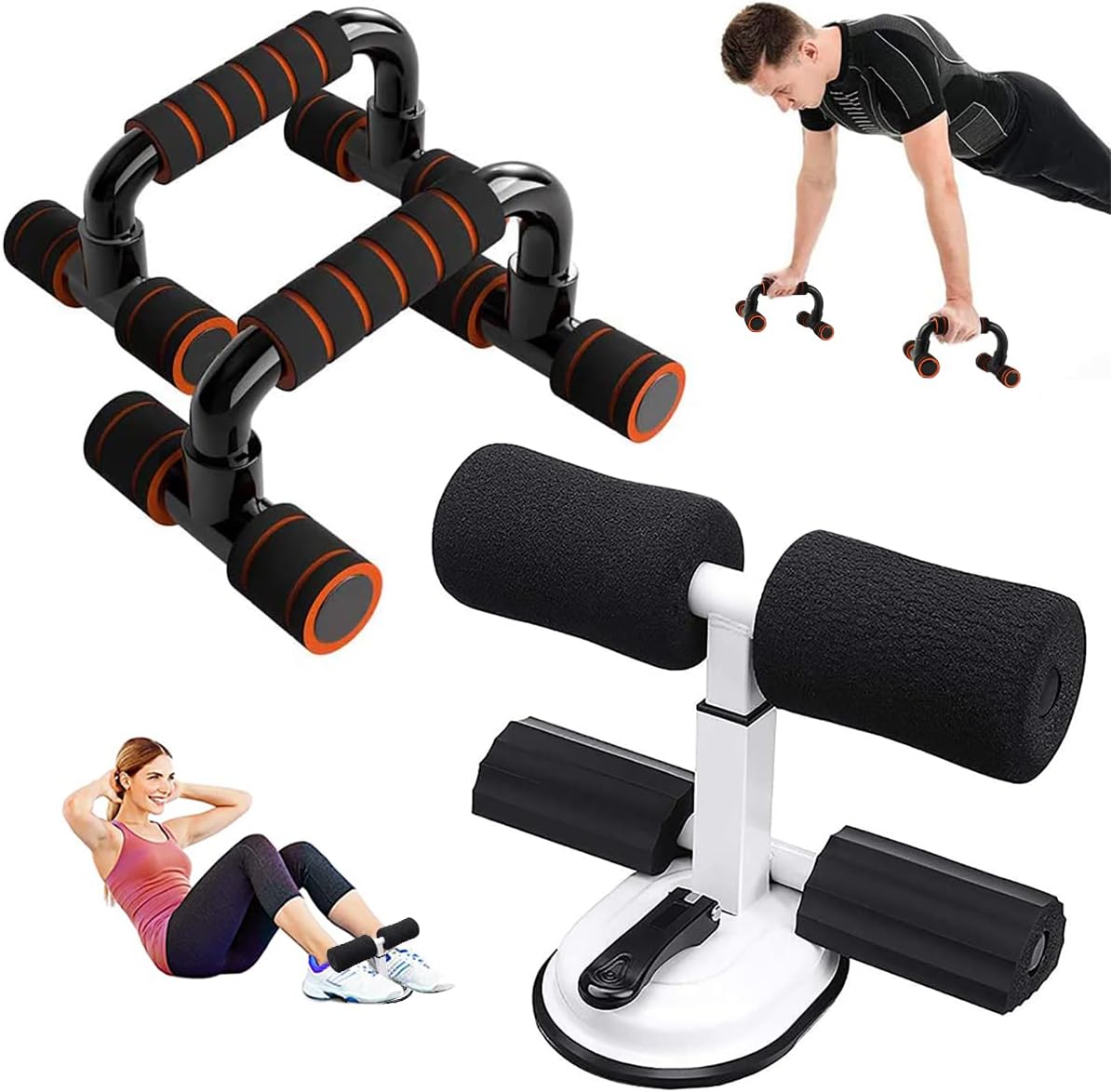 Push Up Bar Sit Up Stand Set Push-Up Fitness Bracket Board Portable Sit ...