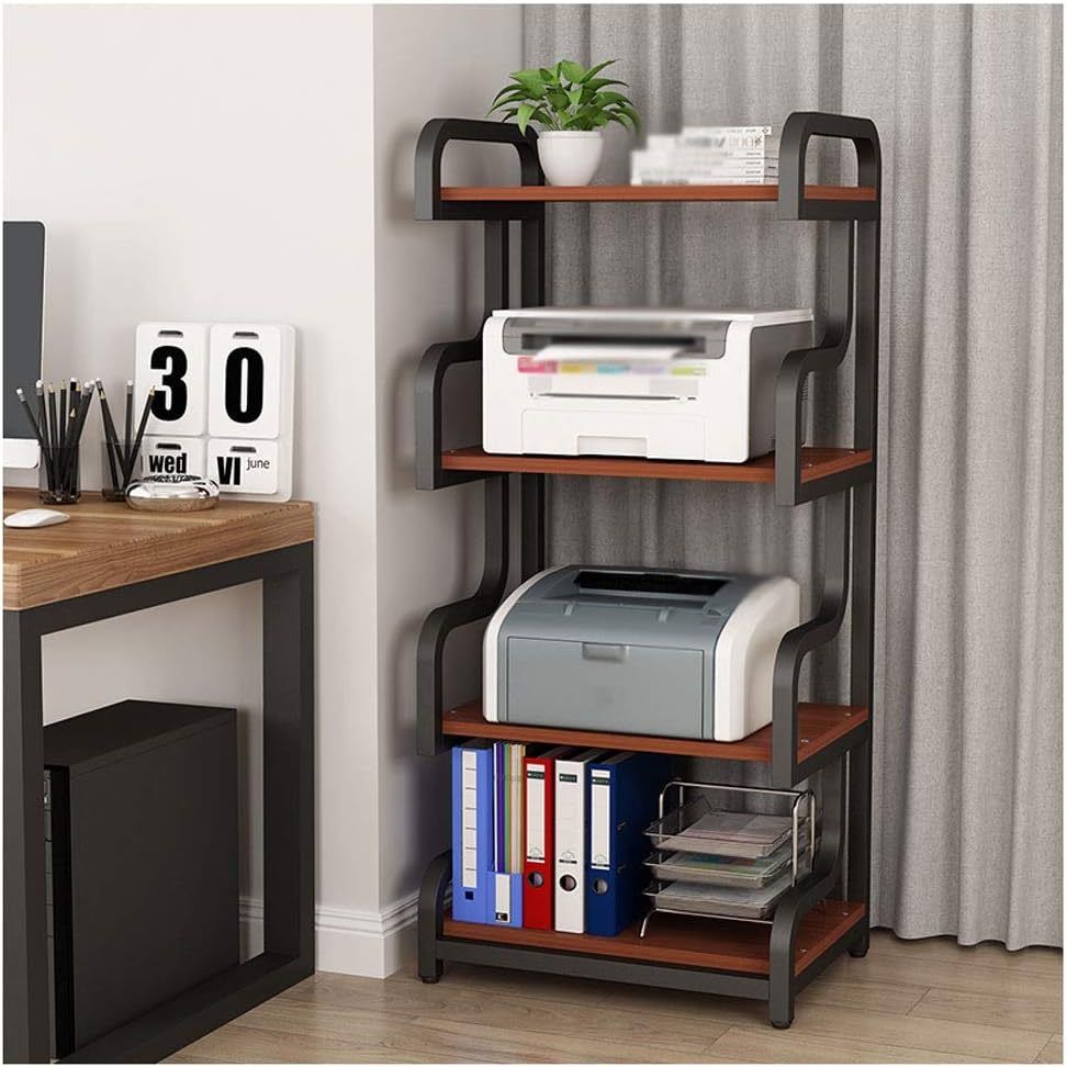 Amazon.com: Printer Shelf Stand 4-layer Floor-standing Printer Stand ...