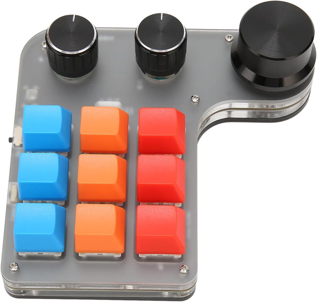 Amazon.com: 9 Keys USB Mini Keypad, RGB Macro Mechanical Gaming Keyboard 9 Keys 3 Knobs ...