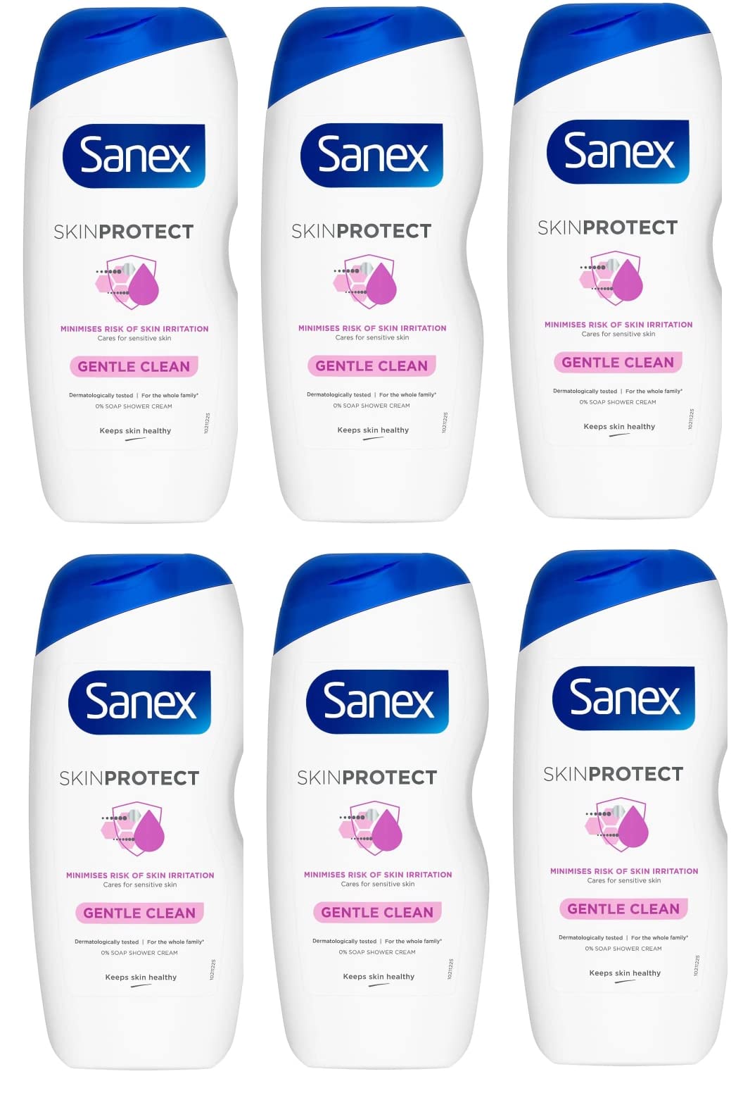 6x Sanex Skin Protect GENTLE CLEAN Sensitive Skin, 0% Soap, Shower ...