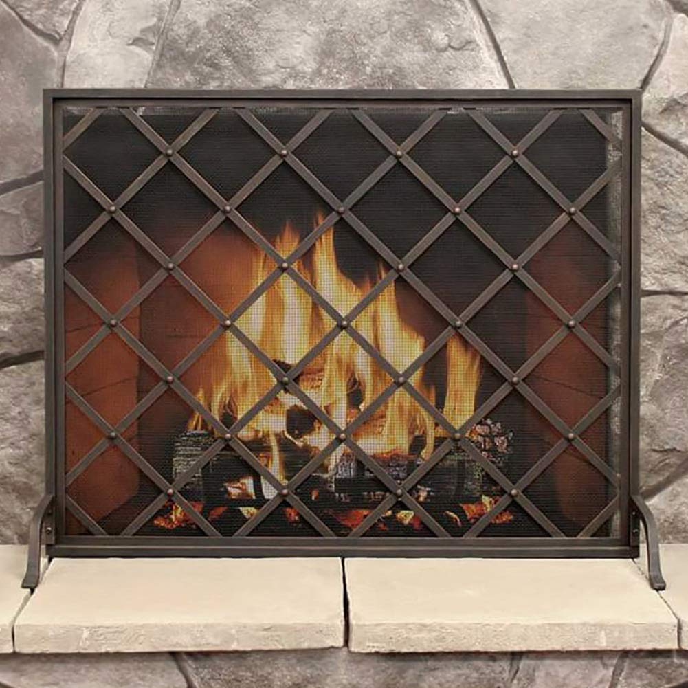 Yxx Single Panel Fireplace Screen Extra Large Fire Place Screens ...