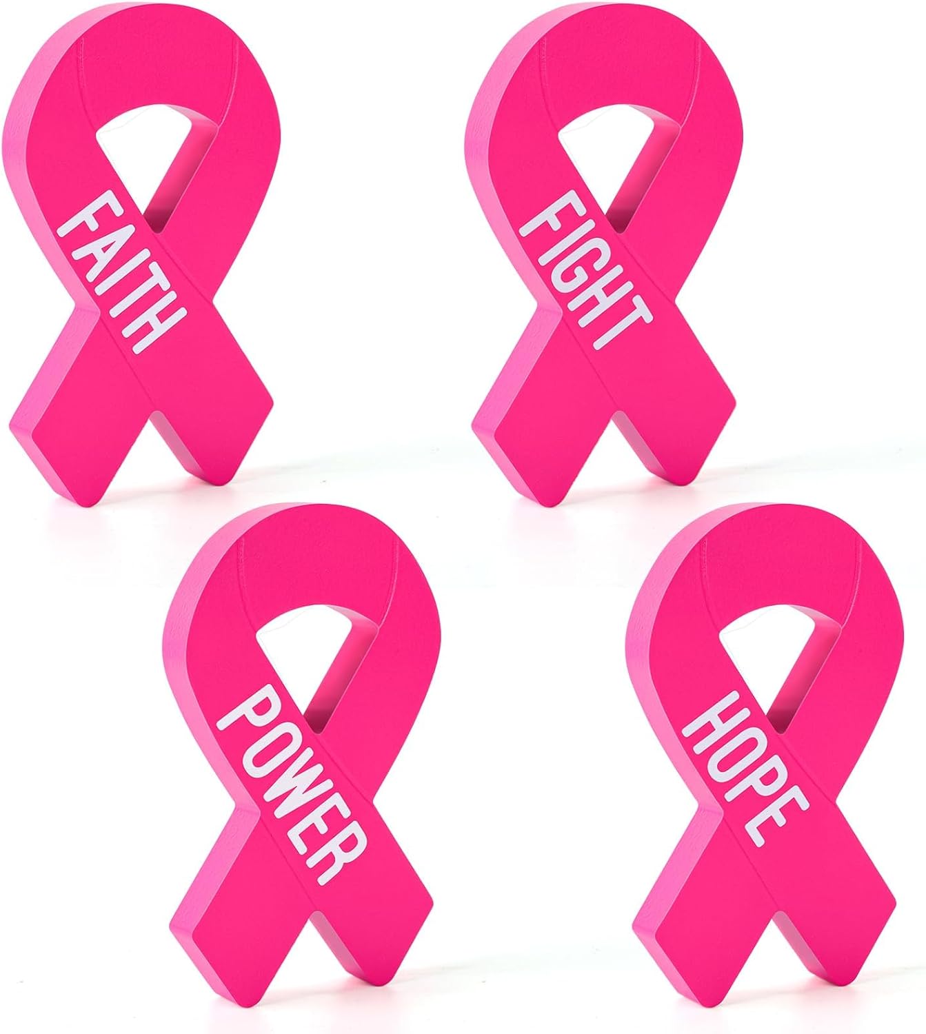 Amazon.com: 4PCS Breast Cancer Awareness Table Centerpieces Decorations ...