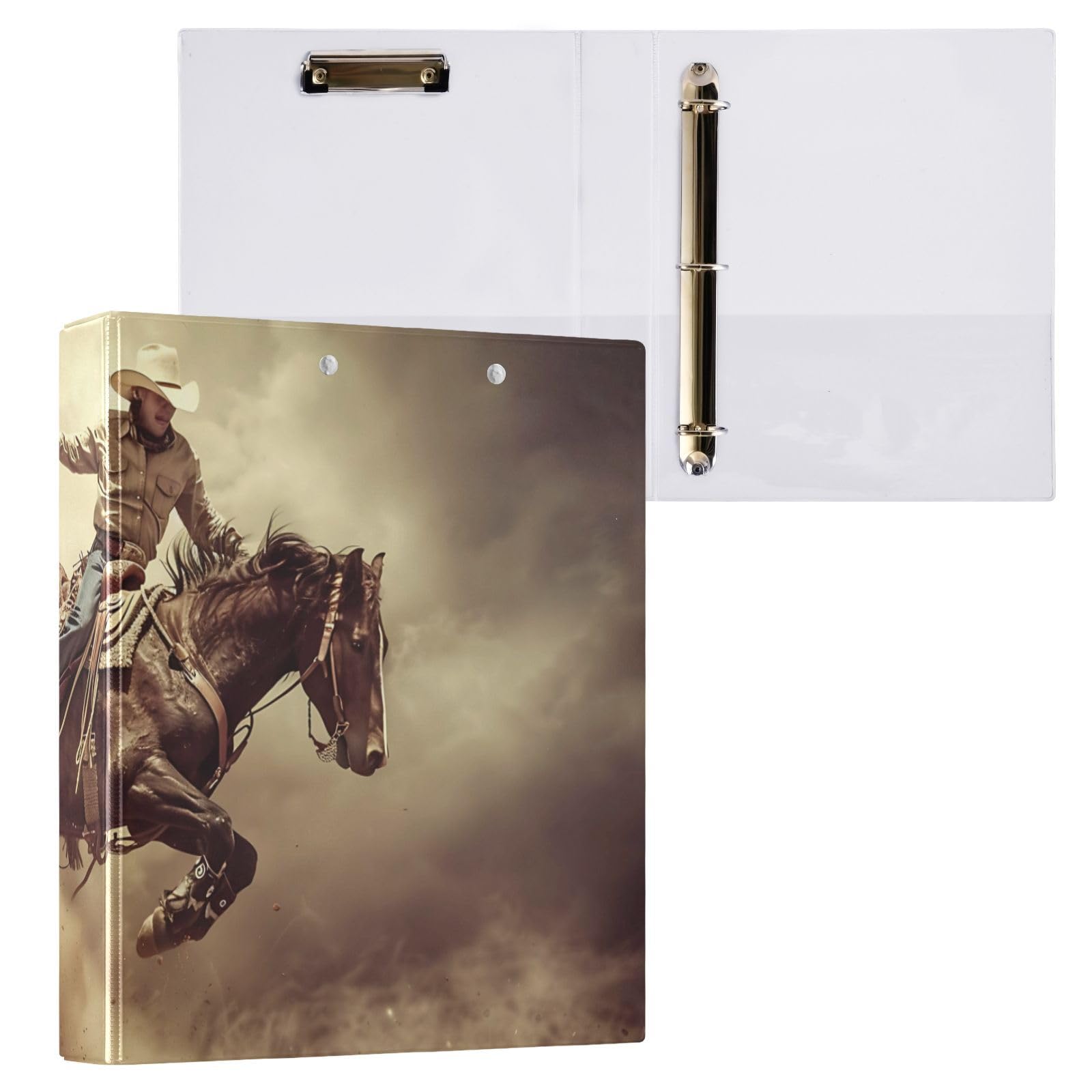 Western Horse Binders COWBOY Two (2) Notebooks With 3D Lenticular