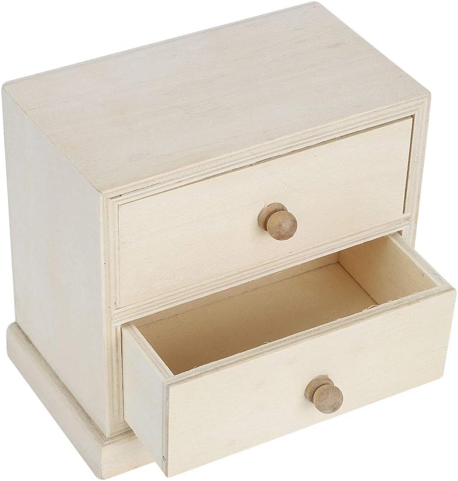 Amazon.com: Desk Organizer, Small Wood Desktop Storage Cabinet Natural ...
