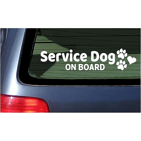 Amazon.com: Service Dog On Board Sticker Vinyl Decal K9 Caution Car ...