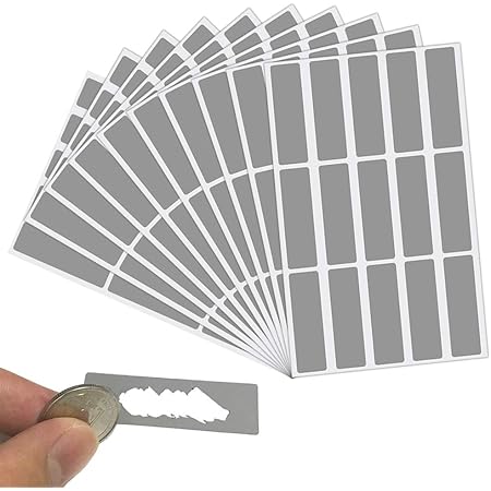 LYTIVAGEN 150 PCS Scratch Off Lables, Rectangle Scratch Stickers, 48 ...