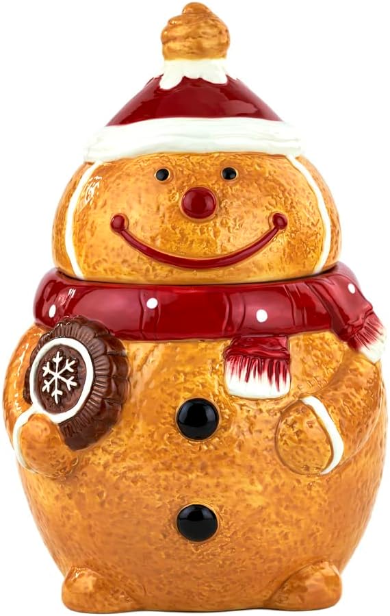 Amazon.com: Godinger Gingerbread Cookie Jar for Storage, Desserts: Home ...