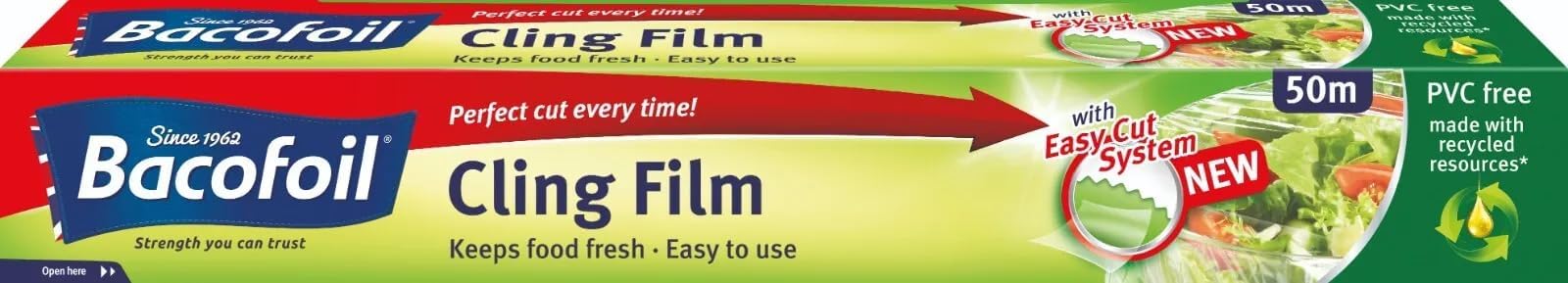 Pack of 2 Cling Film Food Wrap Rolls - Catering Kitchen Use, 2 x 30cm x ...