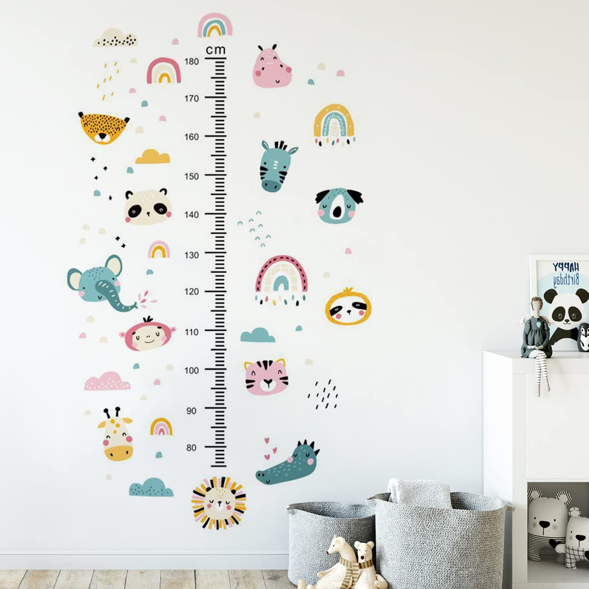 Wall Decal Growth Chart Dinosaur Height Chart Decal TenStickers