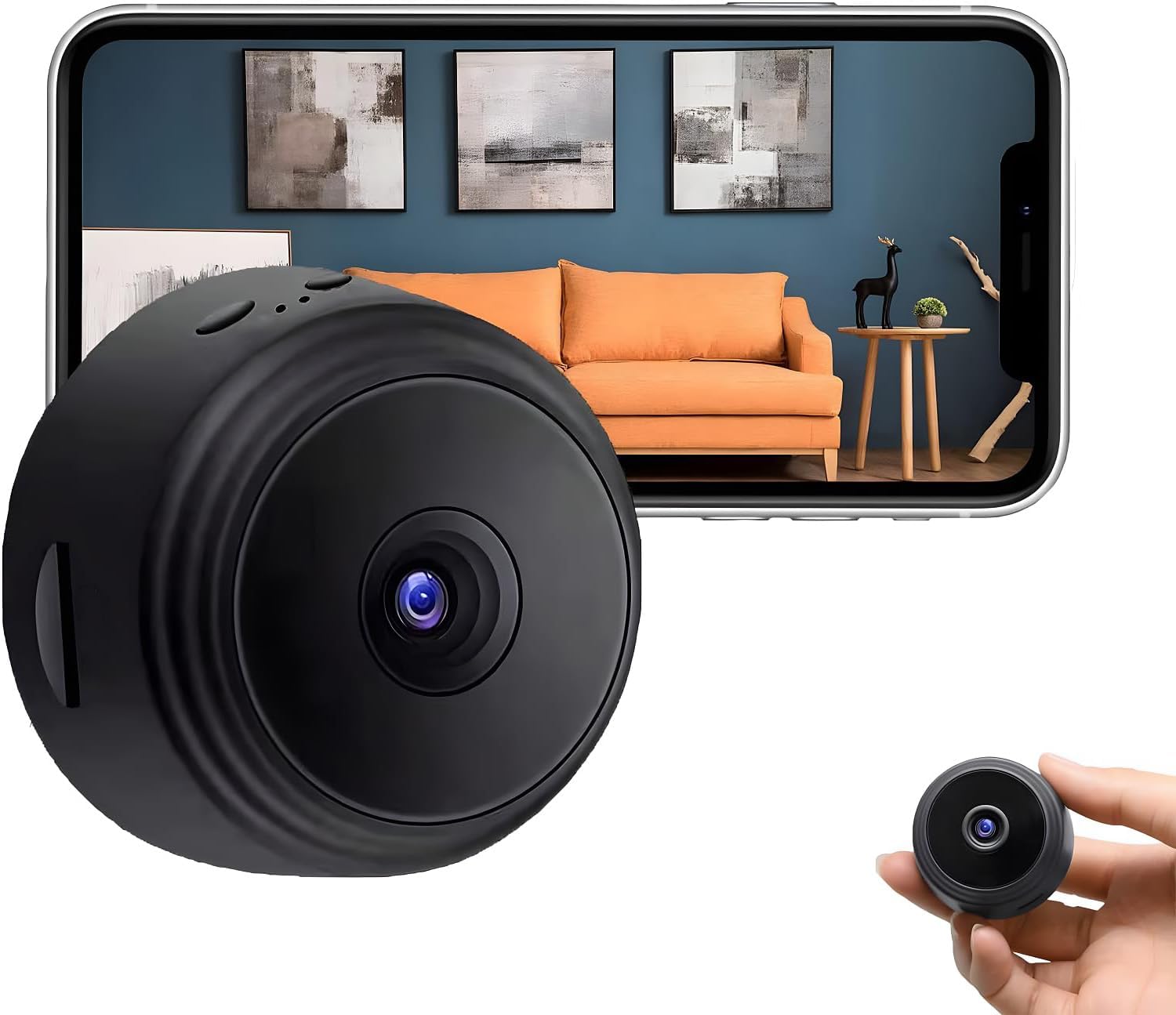 Amazon.com : Magnetic Mini Security Camera, Security Camera 120 Days ...