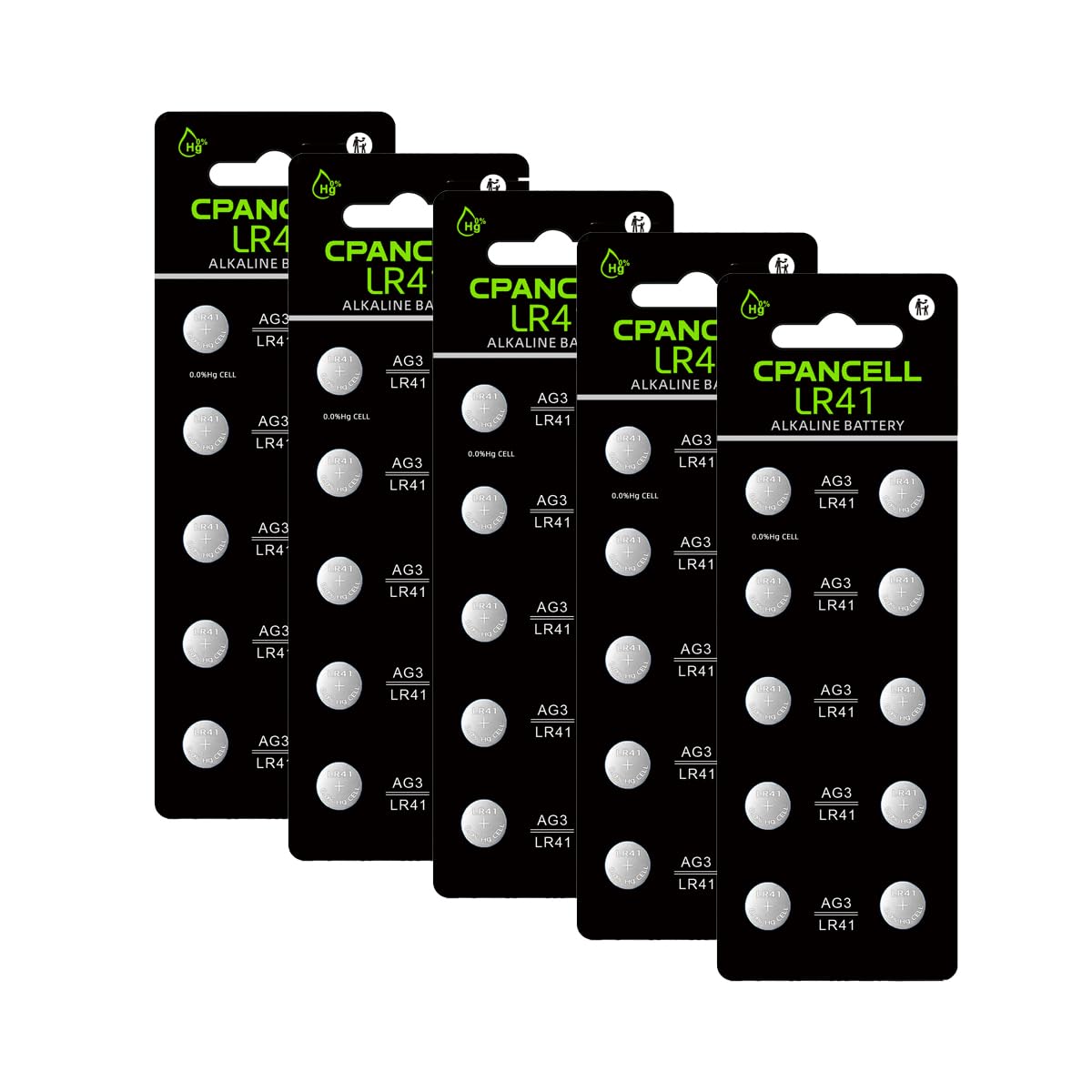 Amazon.com: 50 Pack LR41 Batteries, AG3 L736 392 384 192 Premium ...
