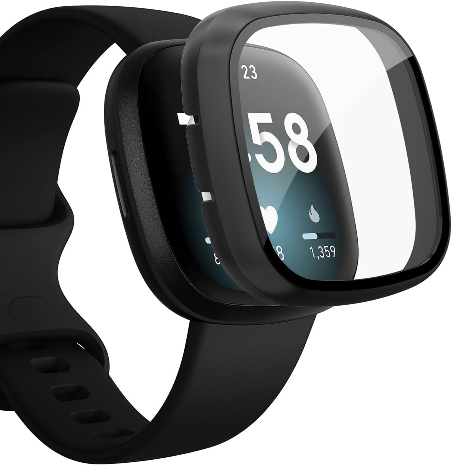 Amazon.com: Tobfit Hard PC Case Built in Tempered Glass Screen ...