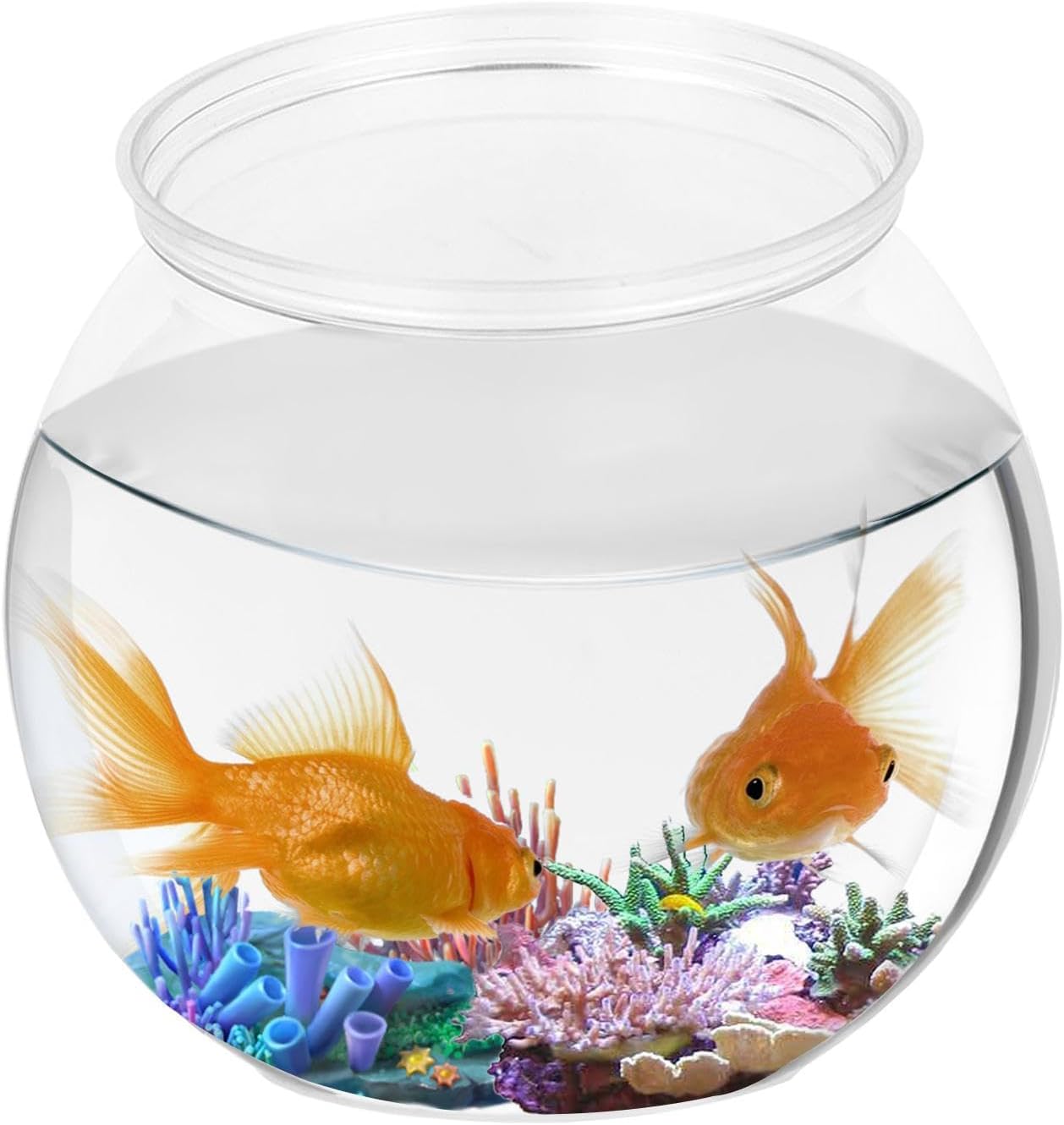 Fish Tank Clear Container | Transparent Round Fish Bowls Fish Keeper ...