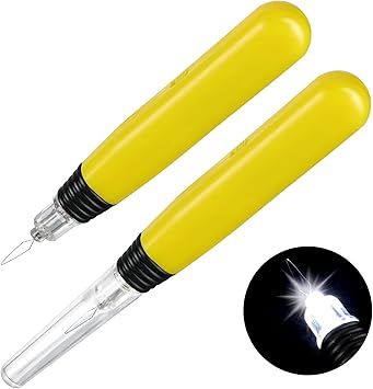WILLBOND LED Needle Threader Sewing Tools Lighted Plastic Wire Loop DIY ...