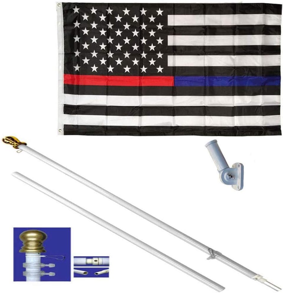 Amazon.com : AES 6ft Aluminum Spinning Tangle Free Stabilizer Flag Pole ...