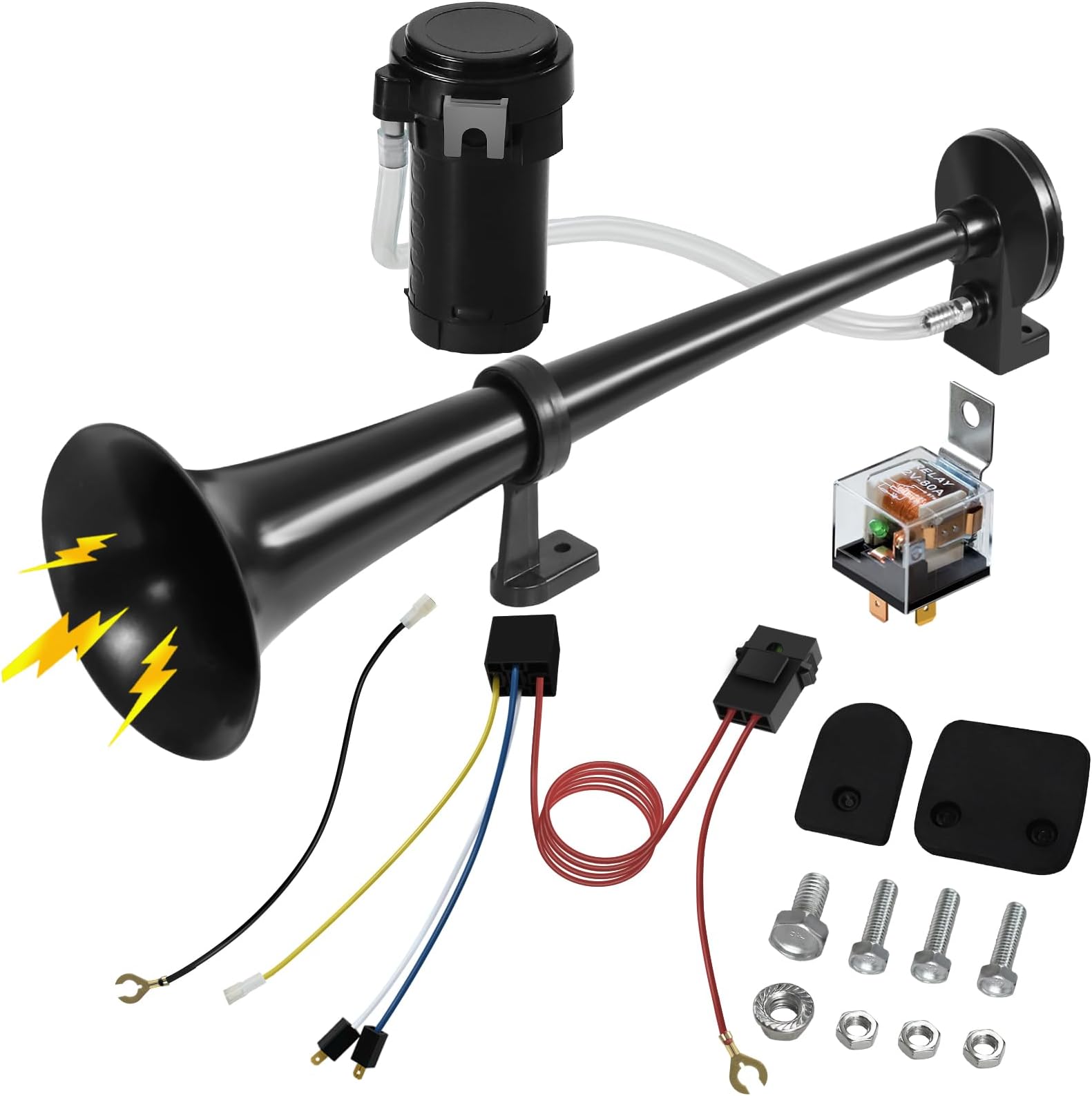 Amazon.com: 12V Air Horn for Truck, 150DB Super Loud Train Air Horn Kit ...