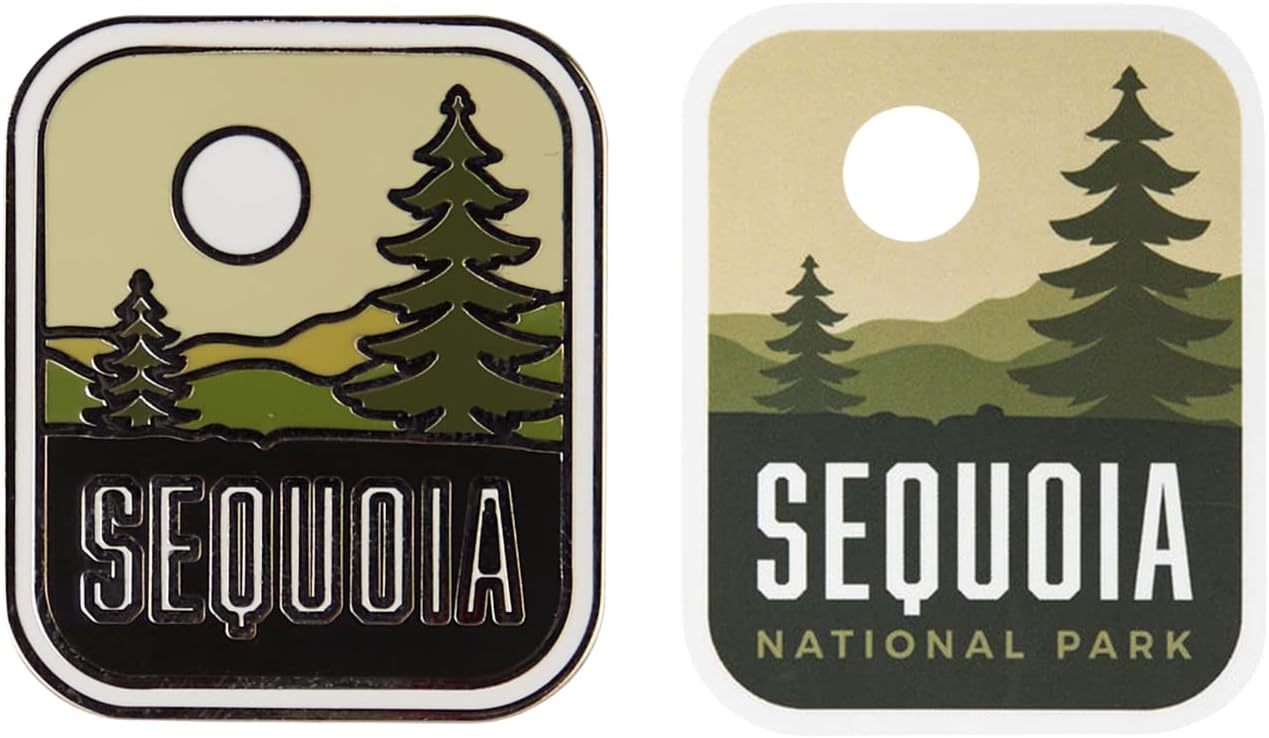 Amazon.com: Sequoia National Park Bundle - Enamel Pin and Vinyl Sticker ...