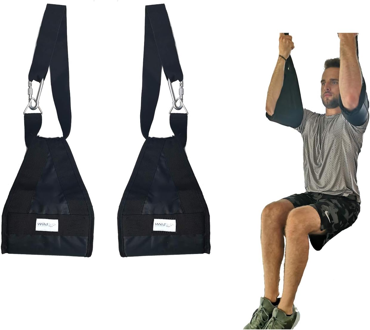 Amazon.com : Premium Crunch Pull-ups Ab Straps, Adjustable, Hang Upside ...