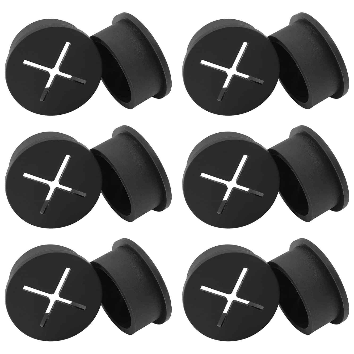 Cable Management Hole Cover 2 Inch Cable Grommets - 2 Pack Flexible ...